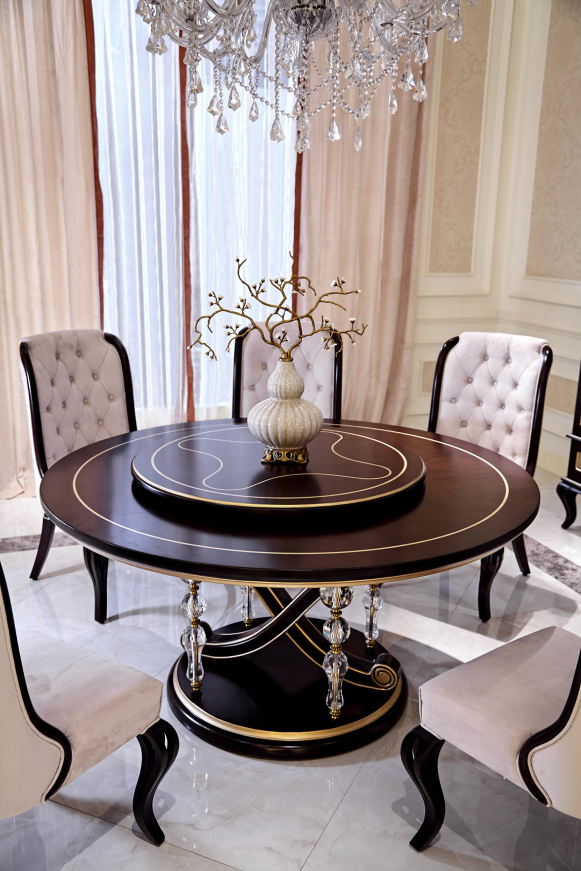 Infinity Furniture Import Woodway Round Dining Table | Perigold