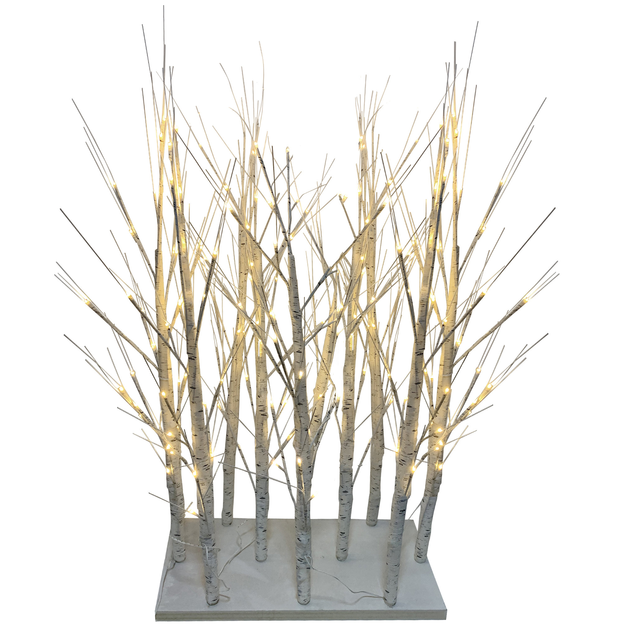 Northlight Seasonal 4' LED Lighted White Birch Twig Tree Cluster ...