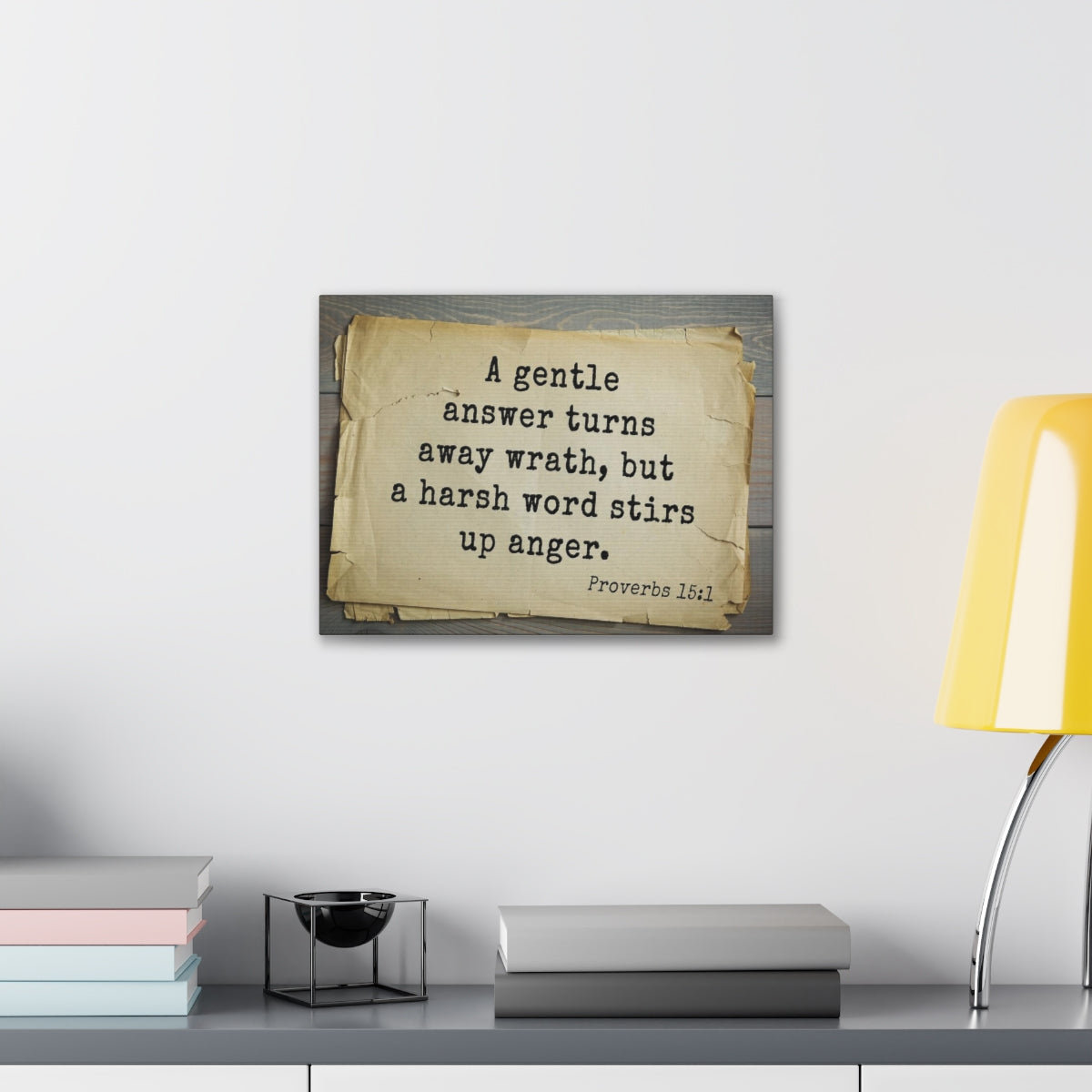 Trinx A Gentle Answer Proverbs 15:1Bible Verse Canvas Christian Wall ...