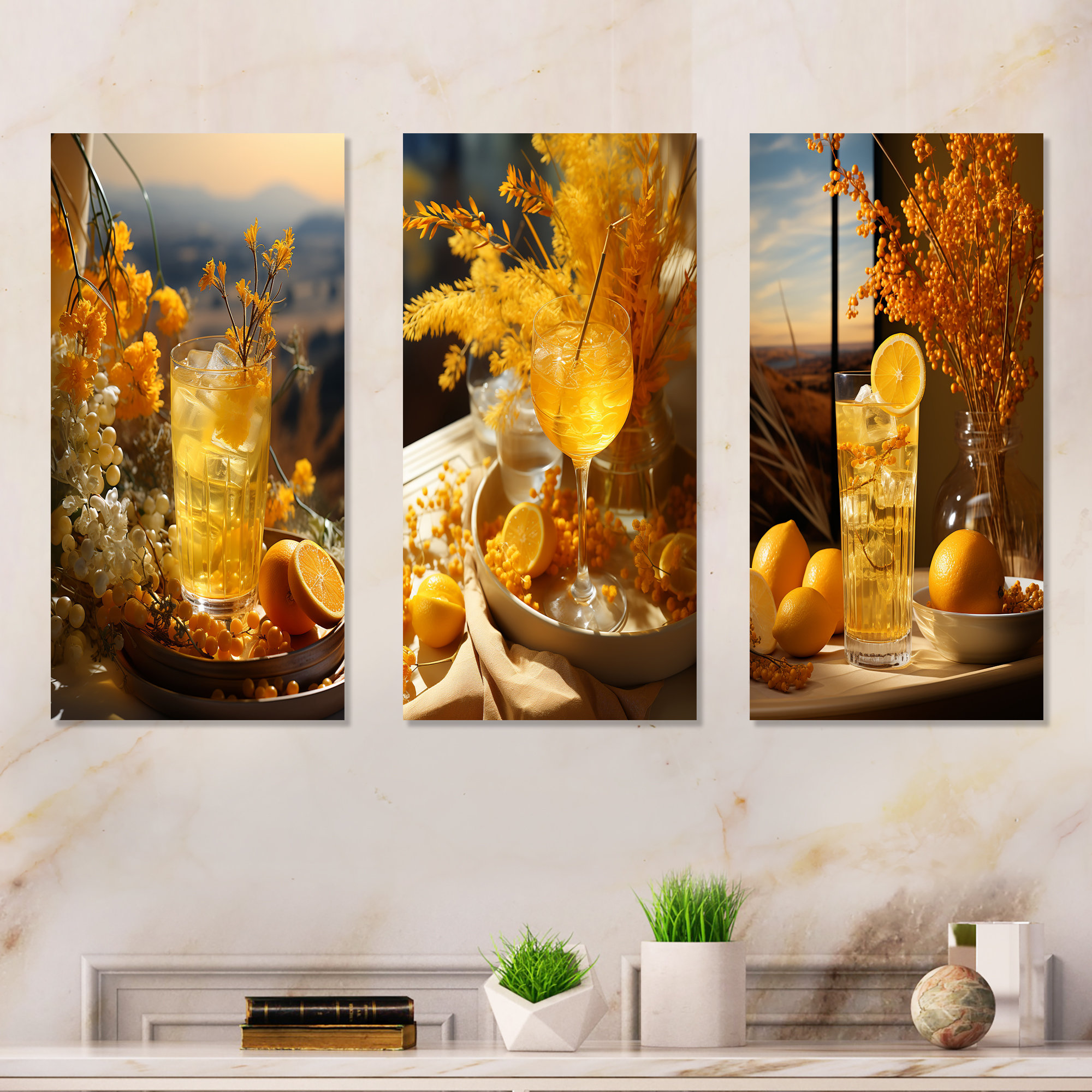 Ebern Designs Cocktails Yellow Sunlit Straw Tequila I - Cocktails Wall ...