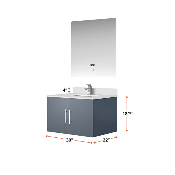 Hokku Designs Bathroom Vanity 30 In. With Quartz, Faucet, Mirror - And ...