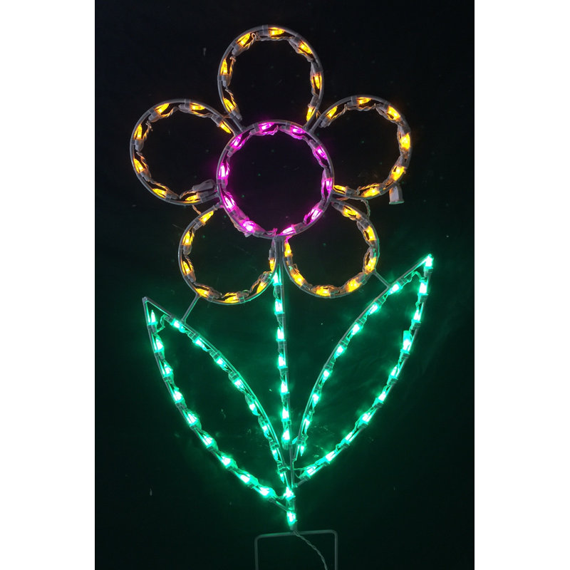 Lori's Lighted D'Lites Large Daisy Spring Holiday Lighted Display | Wayfair