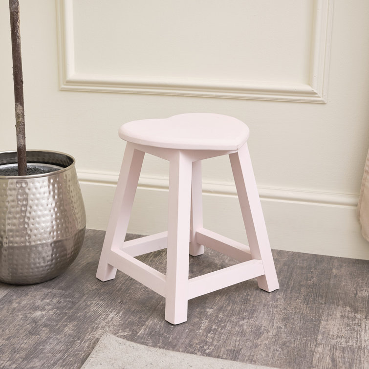 Melody Maison Solid + Manufactured Wood Accent Stool | Wayfair.co.uk