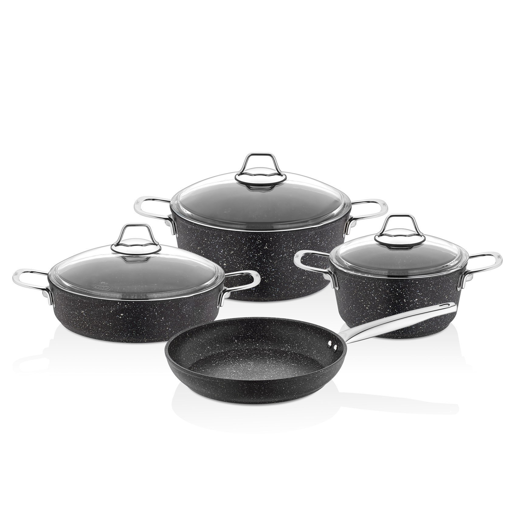 East Urban Home Kimberly 7 Piece Granite Cookware Set | Wayfair