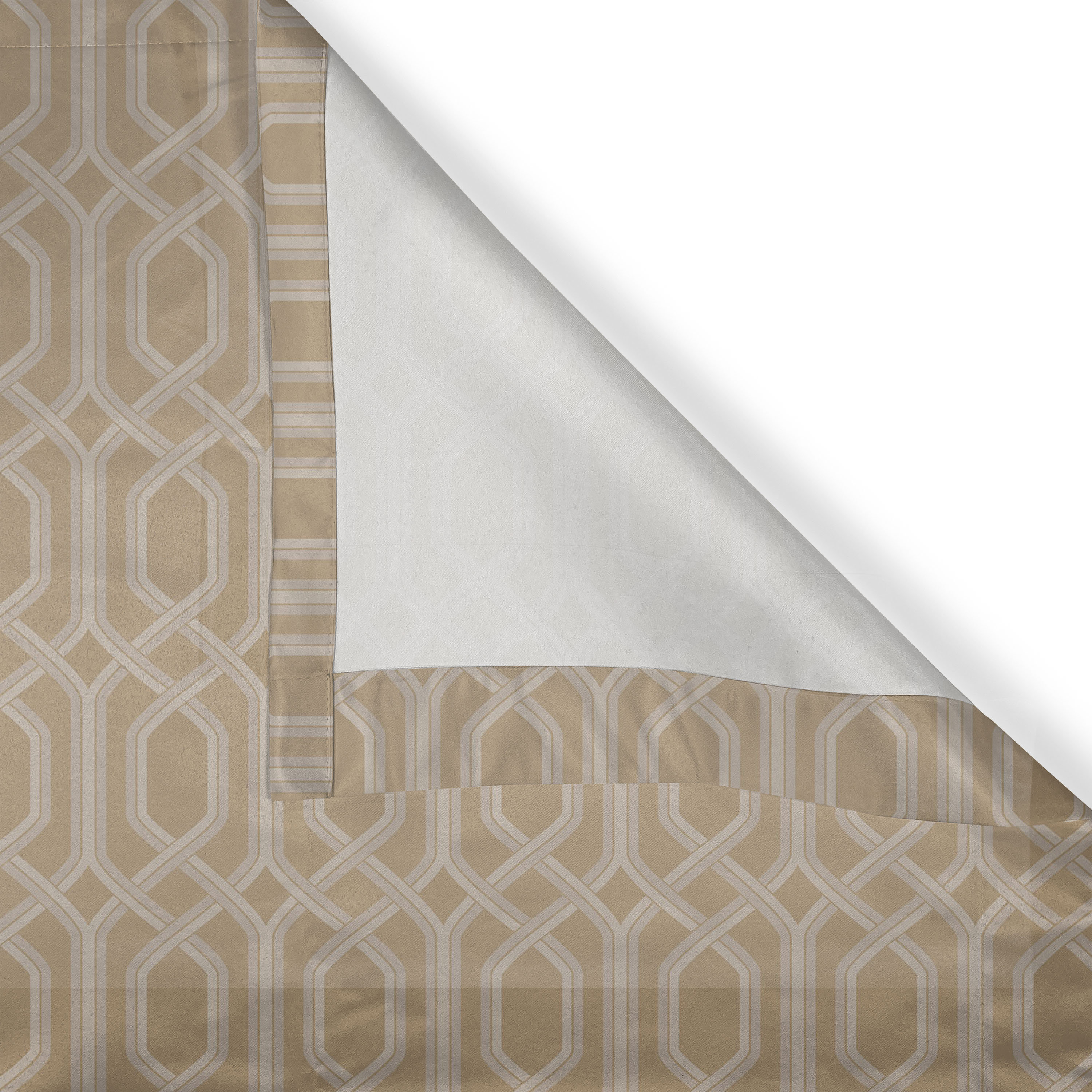 Latitude Run® Art Deco Grommet Curtain Grid Pattern Nostalgia Art 50" x ...