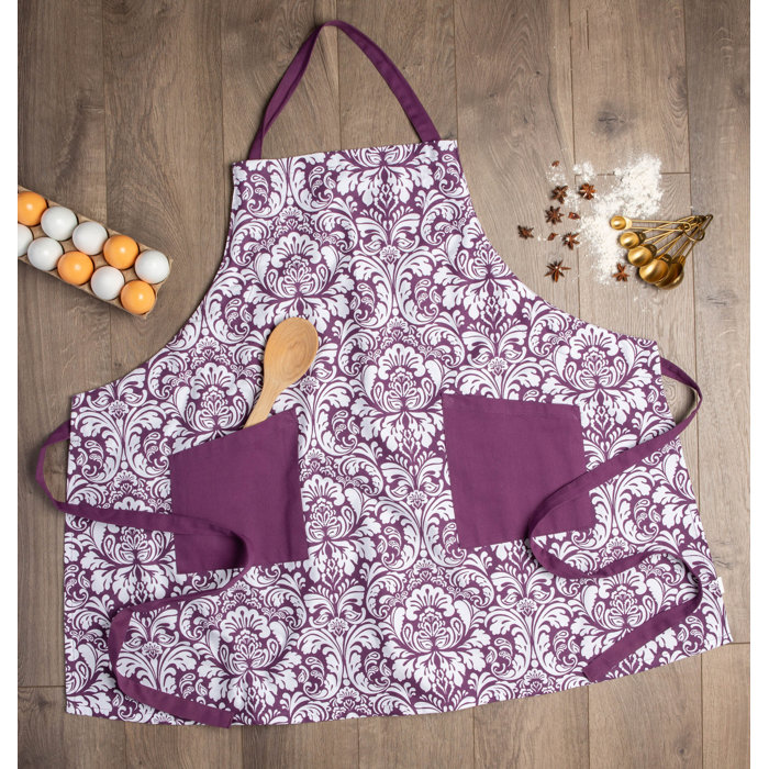 House of Hampton® Angelia Damask Apron & Reviews | Wayfair