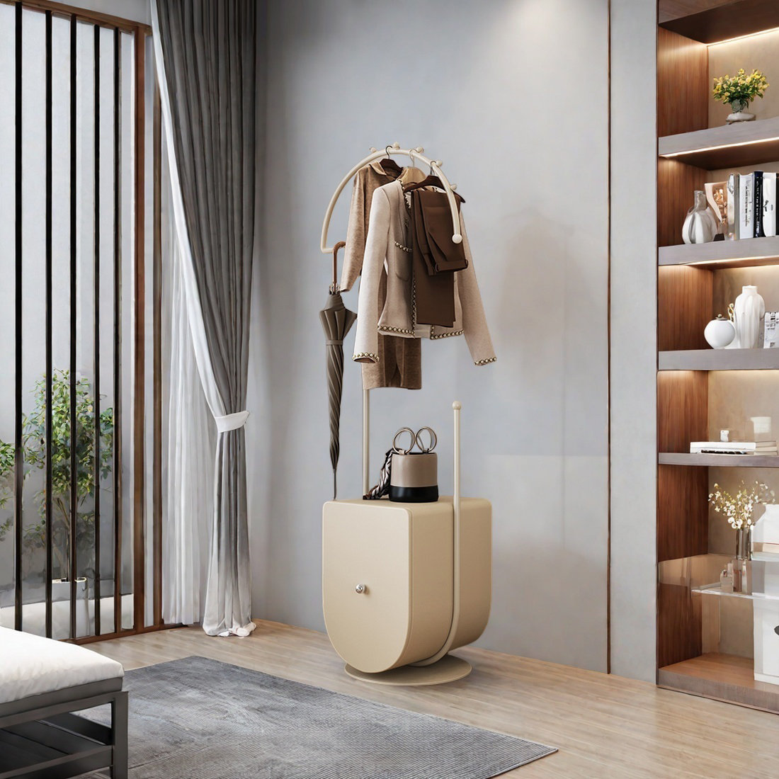 PPEDKS Sturdy Coat Rack with Drawers for Bedroom Use | Wayfair