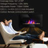 Symple Stuff 1500W Electric Wall Fireplace, 28.5", Flame Effect, Black ...