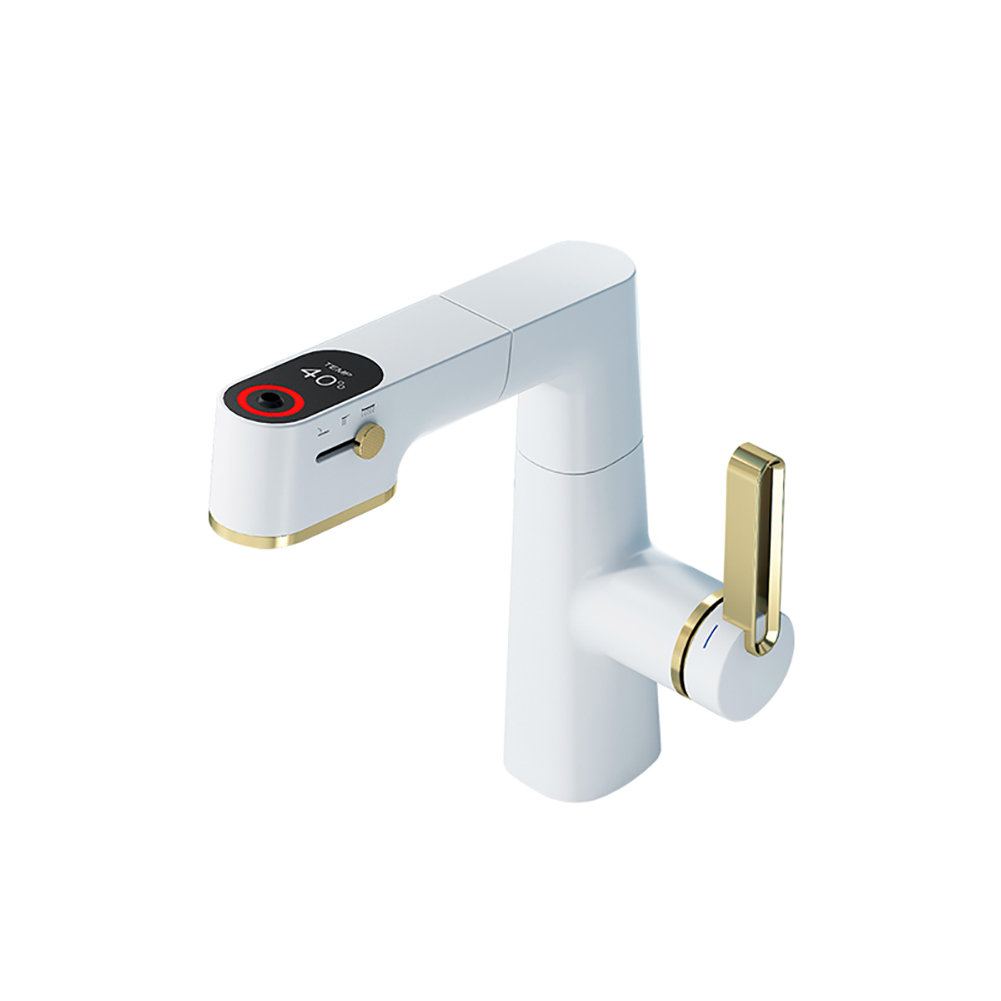 Dilon Bathroom Faucet With Liftable Sprayer And Temperature Display ...
