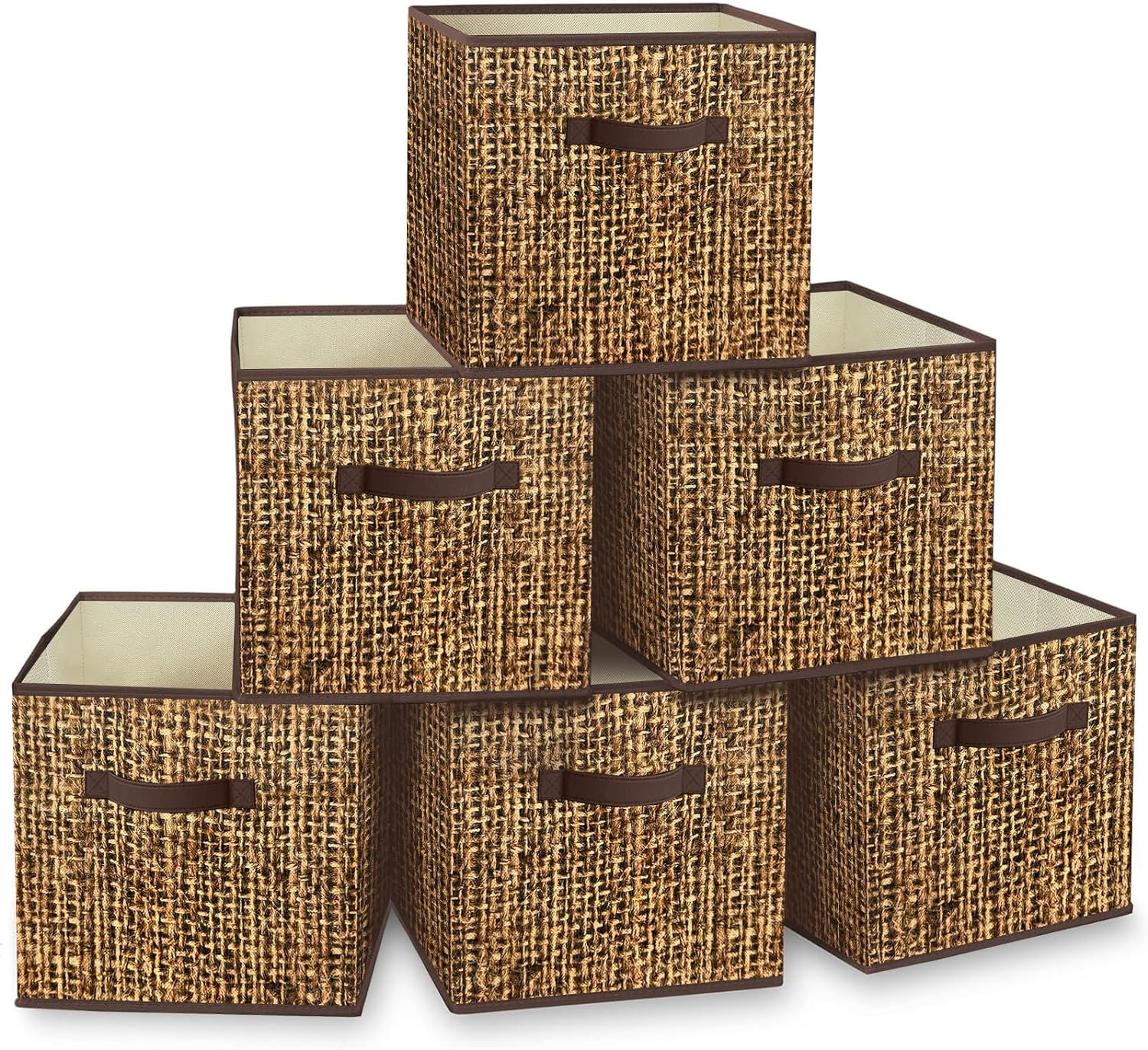 Gracie Oaks Gracie 6 pack 13x13 Cube Storage Bins Fabric Cubby Bins ...