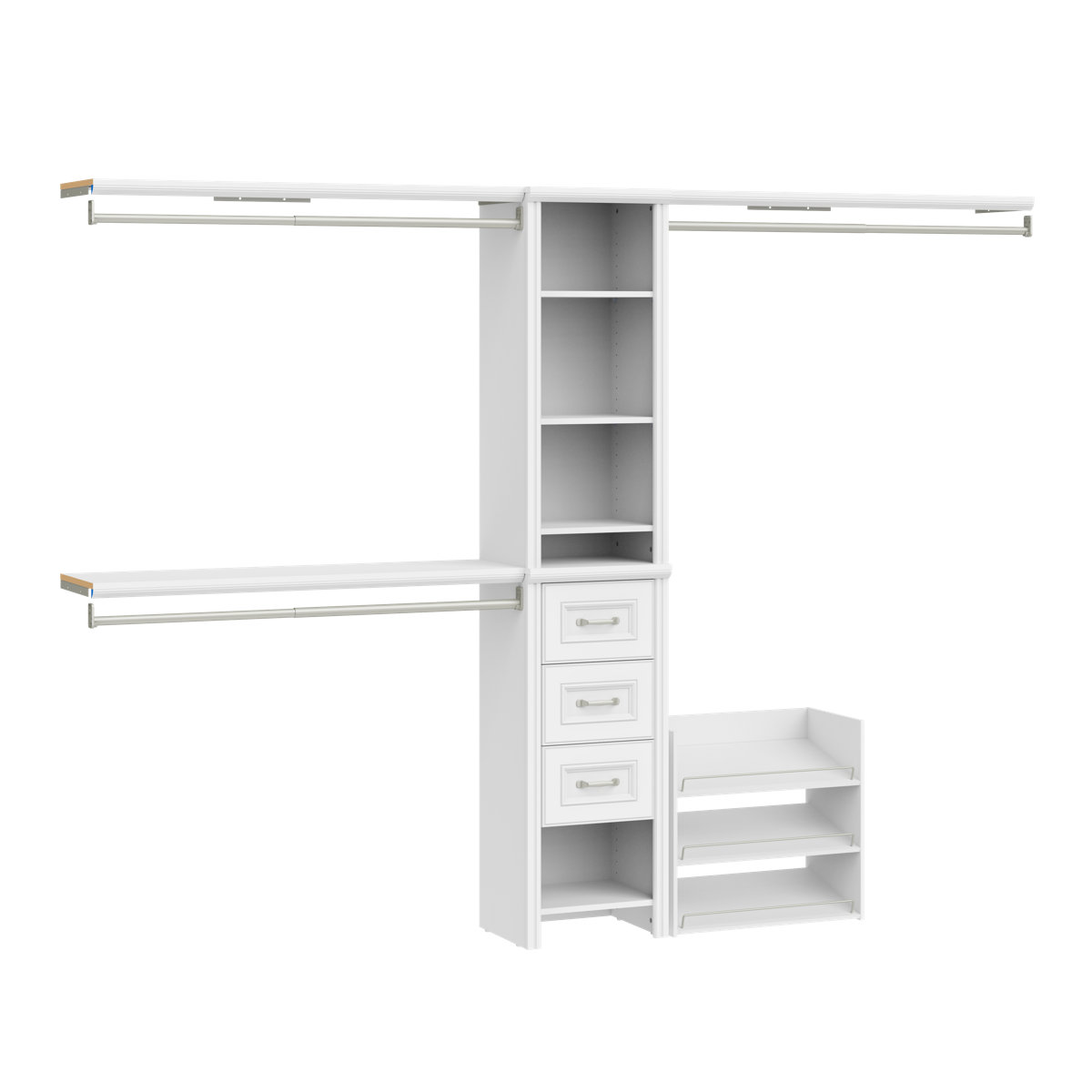 ClosetMaid Impressions 16" Closet Tower With Drawers, Top Shelves And ...