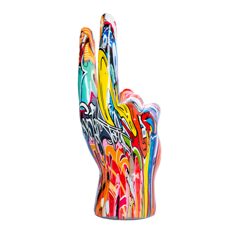 Trinx Street Art Peace Sign Tabletop - 9" tall & Reviews | Wayfair