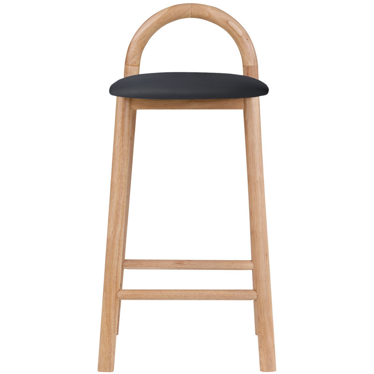 Latitude Run® Bartolomea Upholstered 27'' Counter Stool with Solid Wood ...