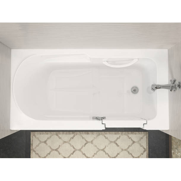 Therapeutic Tubs Stream 59.6'' x 30'' Walk-in Acrylic Bathtub | Wayfair