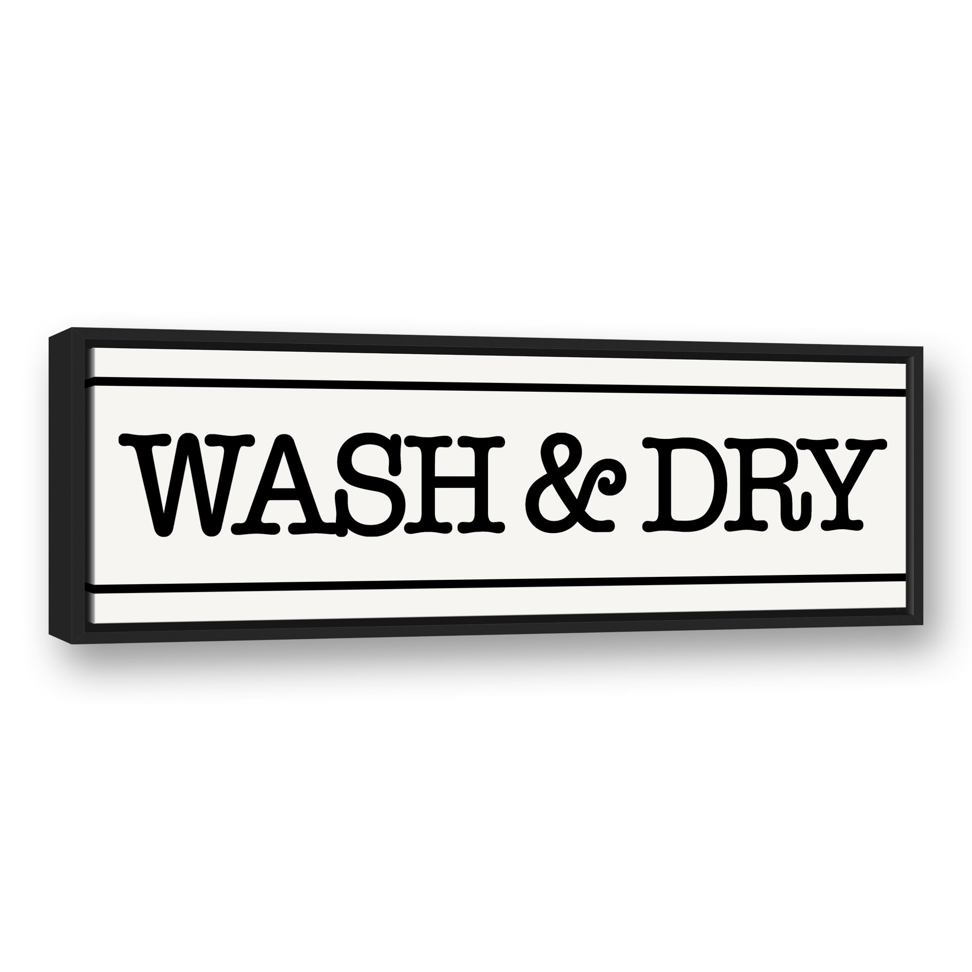 Latitude Run® Wash and Dry Sign - Unframed Textual Art Print on Canvas ...