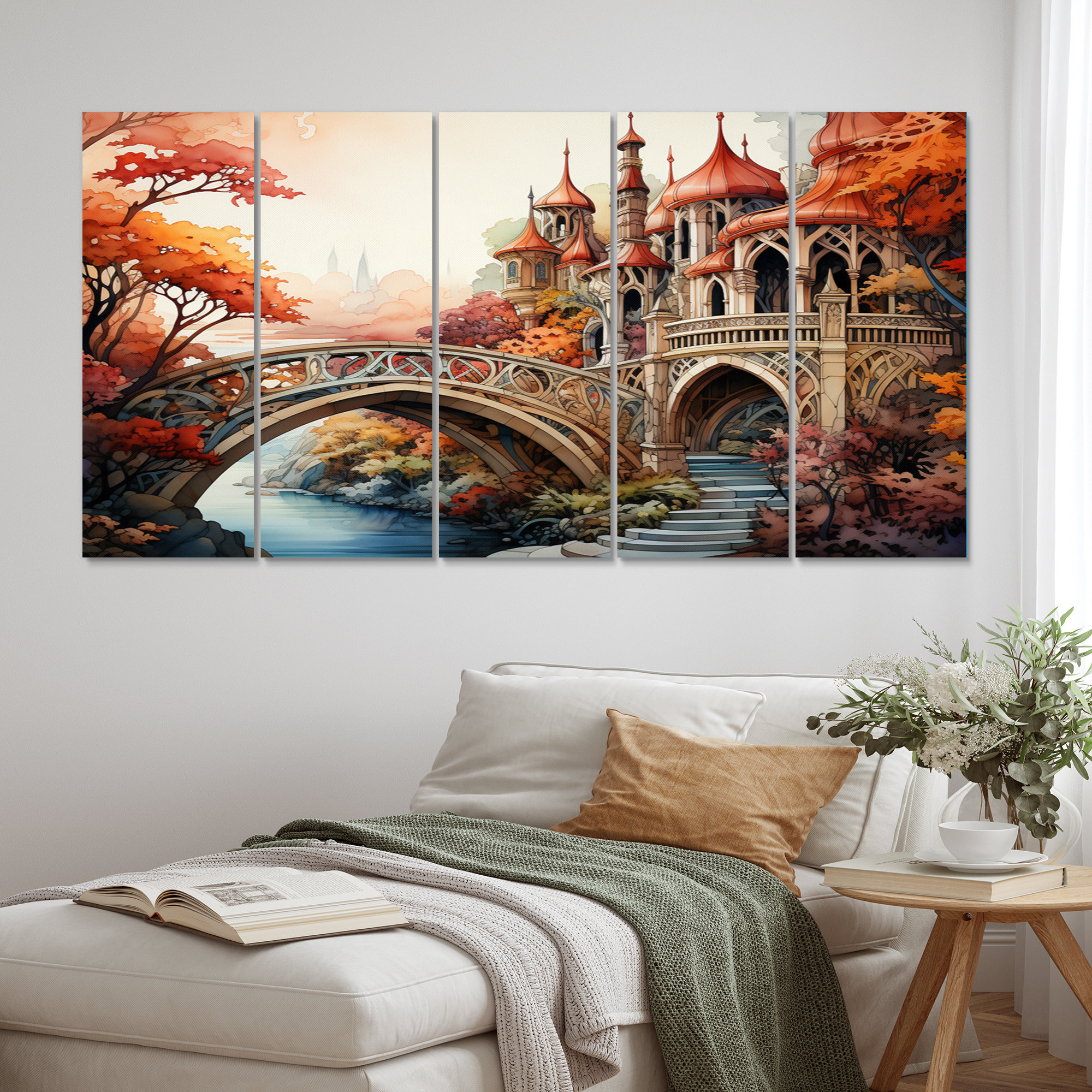 Design Art Orange Bridge Whimsical Archway - Architecture Metal Wall ...