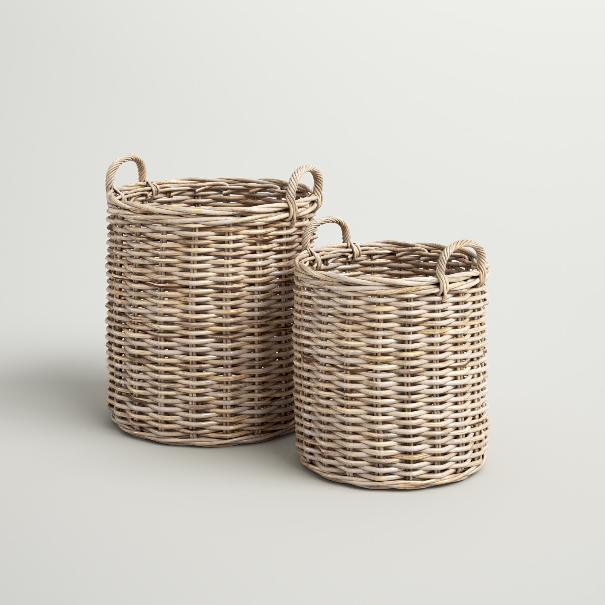 Sand & Stable™ 2 Piece Rattan Basket Set & Reviews - Wayfair Canada