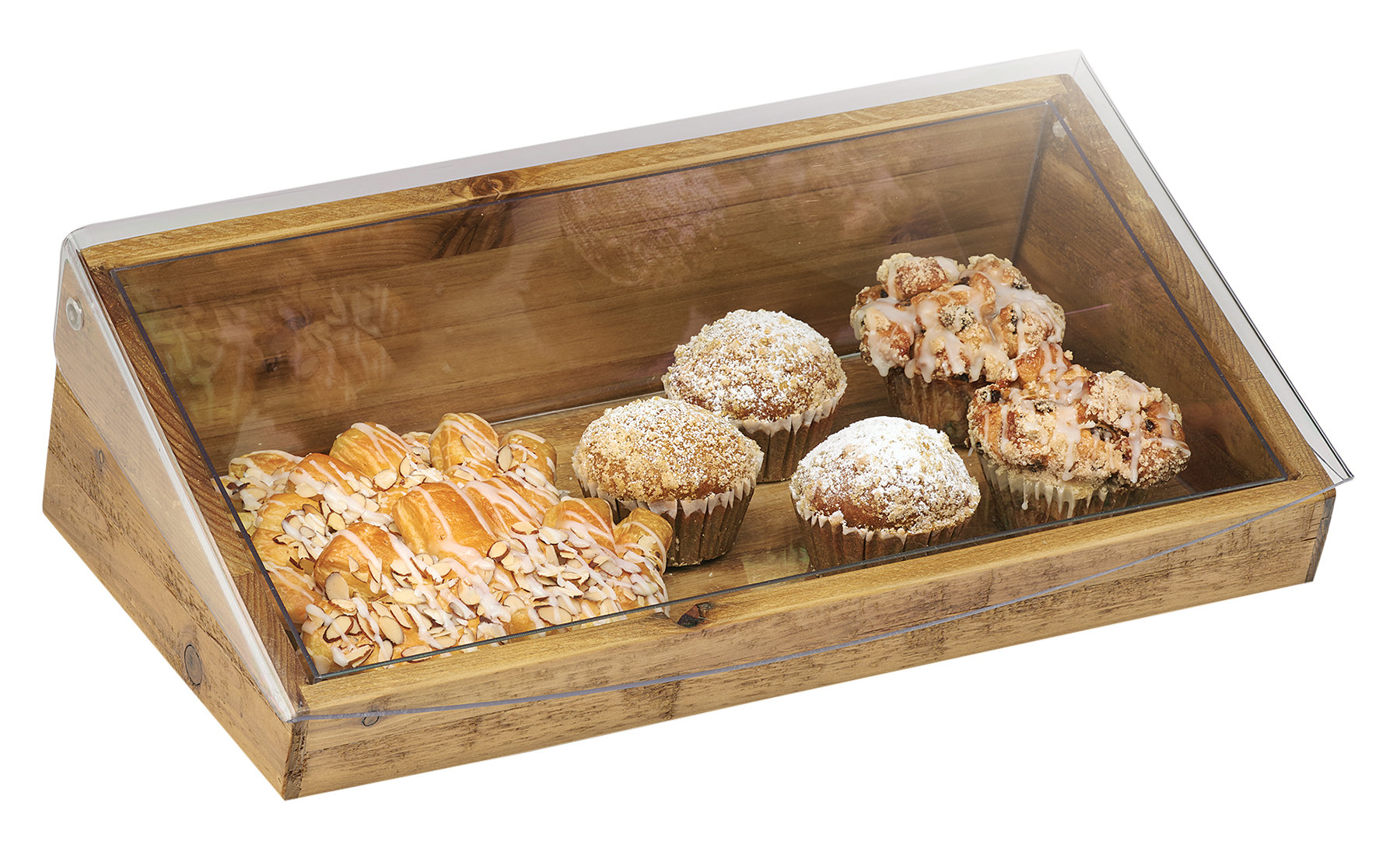 Cal-Mil Madera Display Bin with Clear Lid - 20" x 12" x 7" | Wayfair