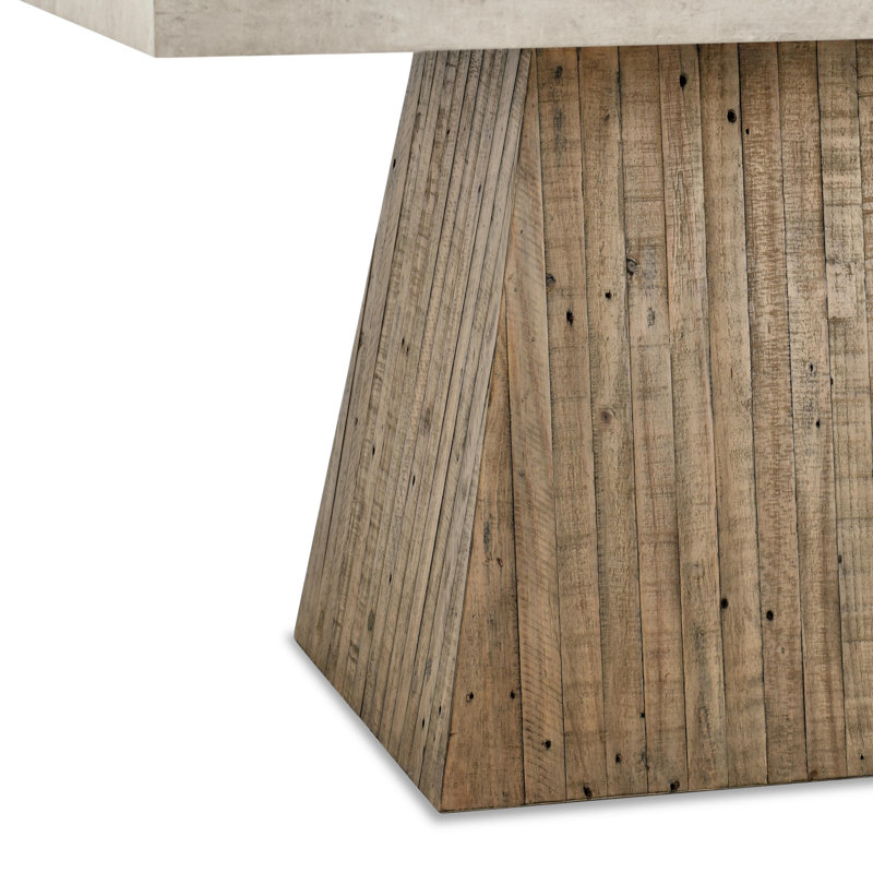 Classic Home Ridley 47" Square Reclaimed Pine Wood Transitional Dining ...