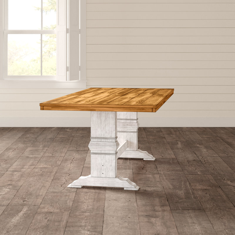 Three Posts™ Fortville Solid Wood Dining Table & Reviews | Wayfair
