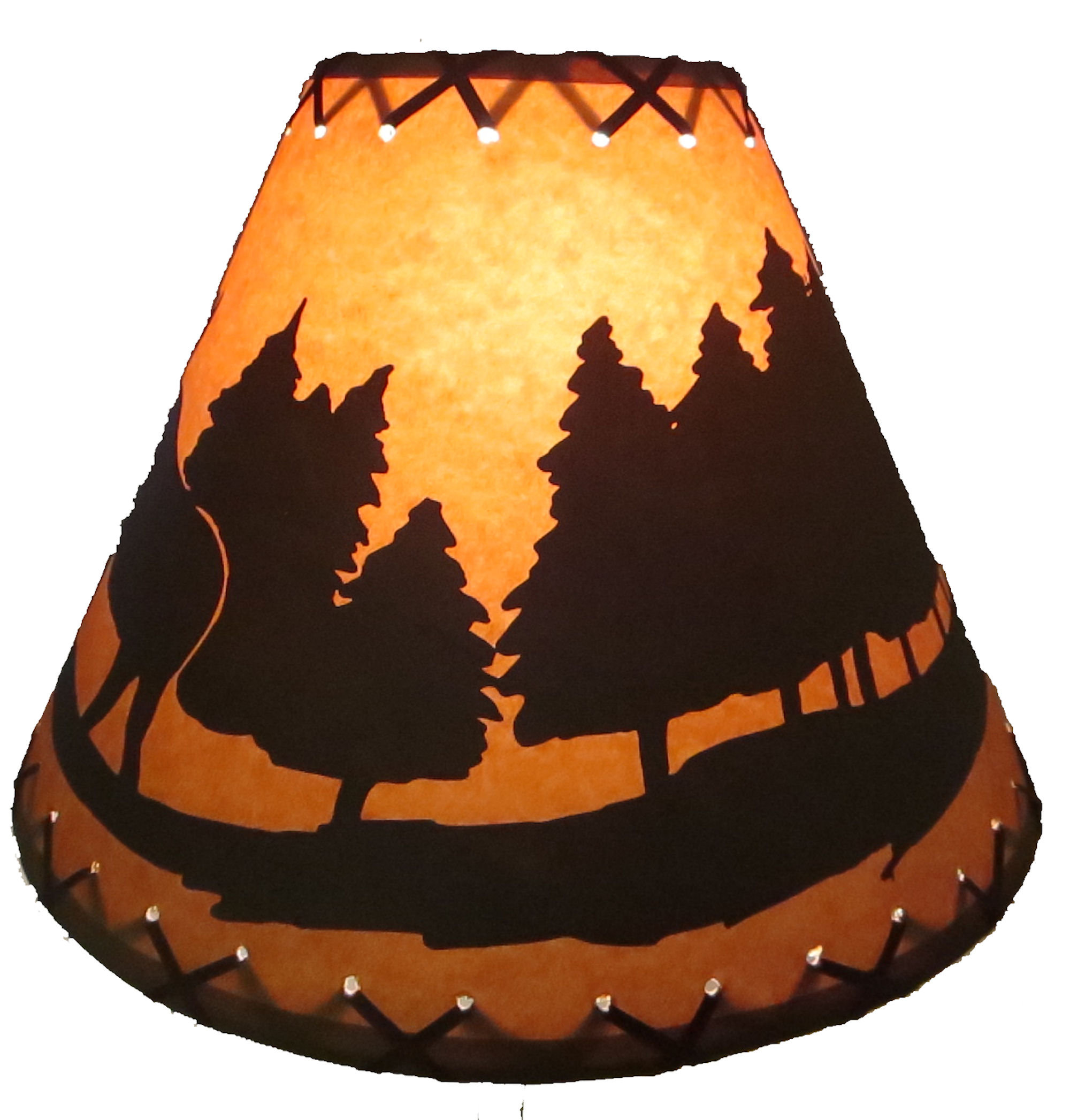 Loon Peak 8" H x 12" W Paper Empire Lamp Shade ( Spider ) in Brown ...