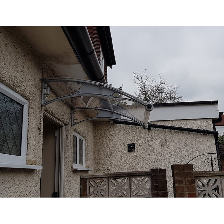 Dakota Fields Miamiville 1m Width x 1m Depth Door Canopy Grey-Bracket ...