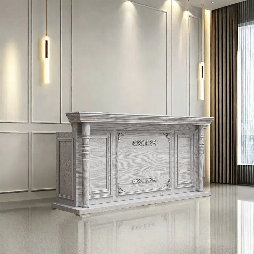 Charlton Home® Vintage Front Desk, Computer Table, and Cashier Desk ...