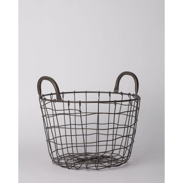 Williston Forge Round Metal Basket | Wayfair