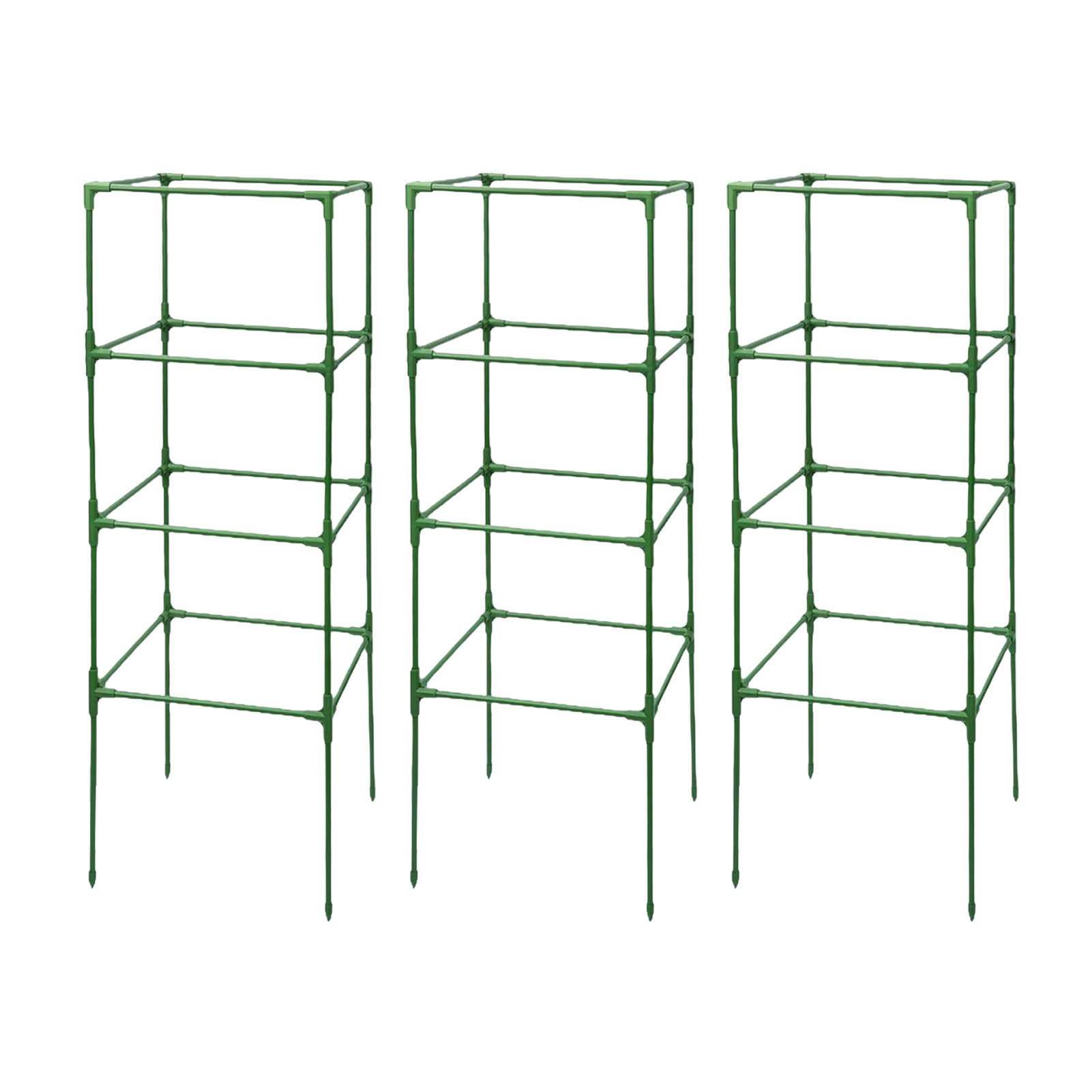 Hokku Designs 3 Pcs Square Tomato Cages Weatherproof Adjustable Height ...