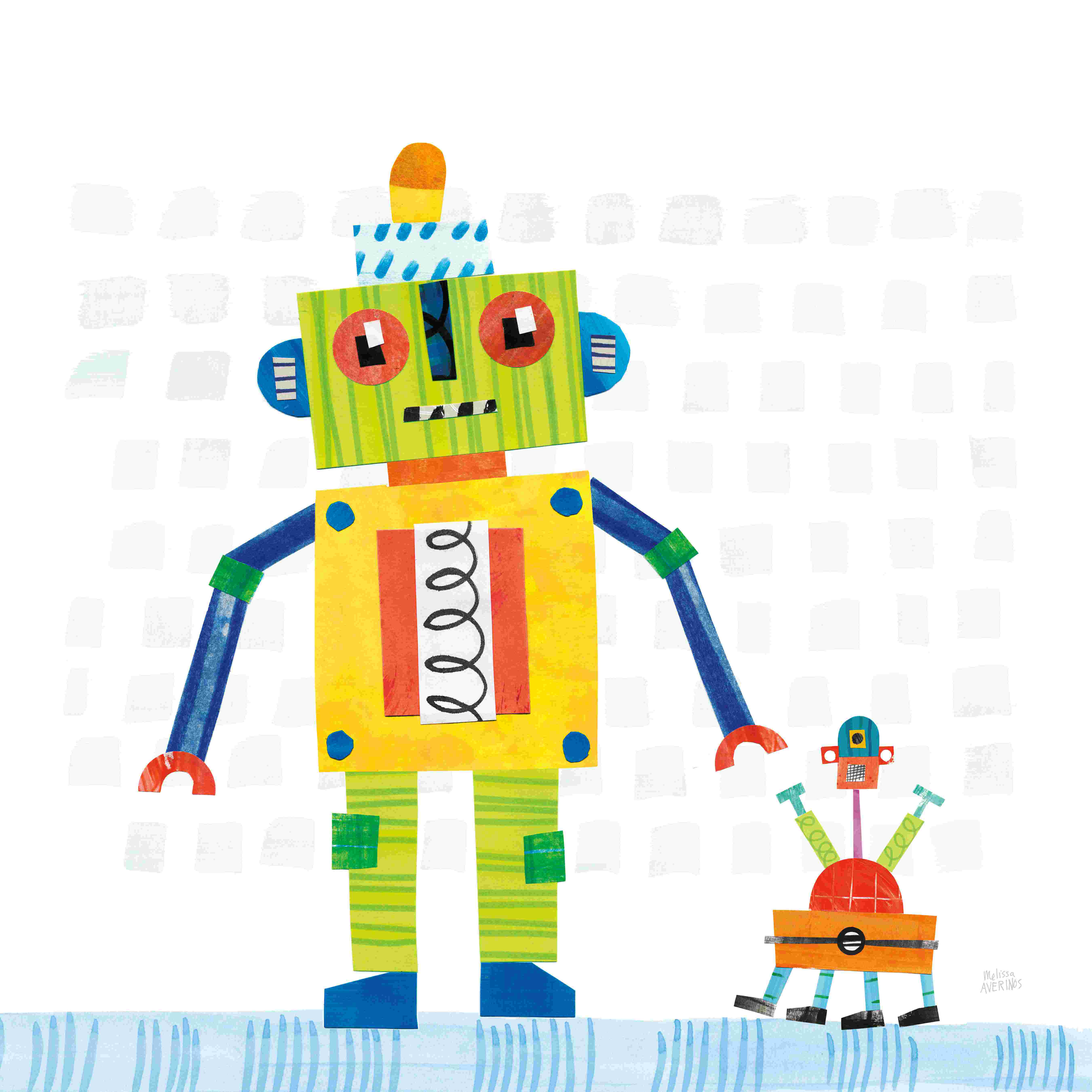 Mason & Marbles Robot Party IV On Square Toys Blue/Green | Wayfair