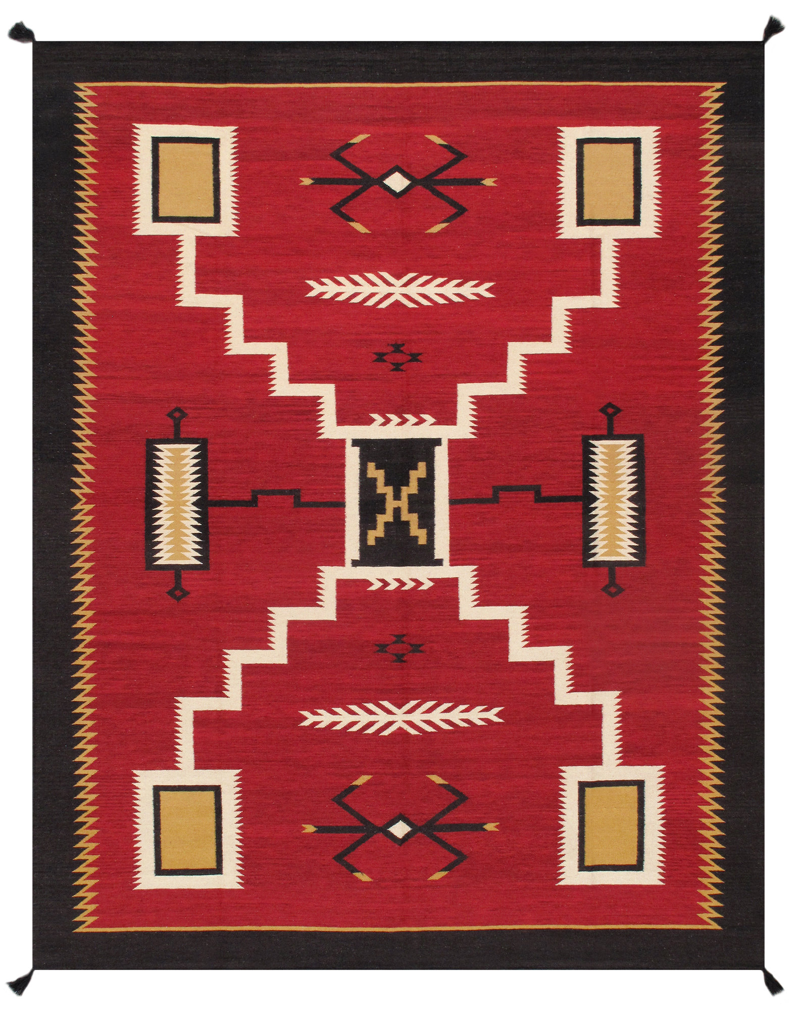 Pasargad Tuscany Red/Black Wool Reversible Area Rug | Wayfair