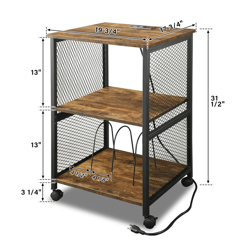 17 Stories 3-Tier Audio Rack | Wayfair