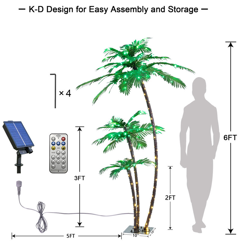 Primrue 72'' Faux Palm Tree | Wayfair