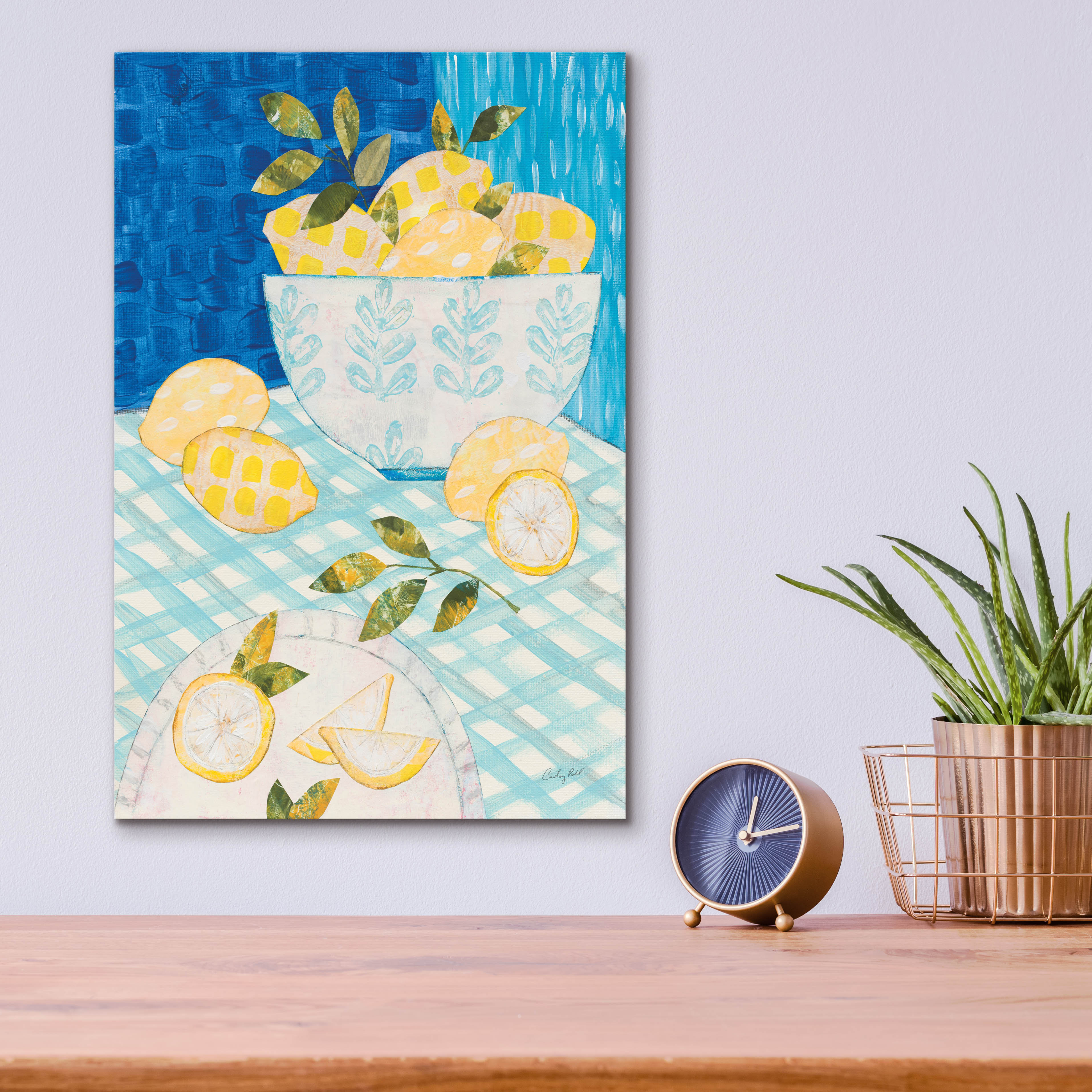 August Grove® 'Tablescape Lemons' by Courtney Prahl Acrylic Glass Wall ...
