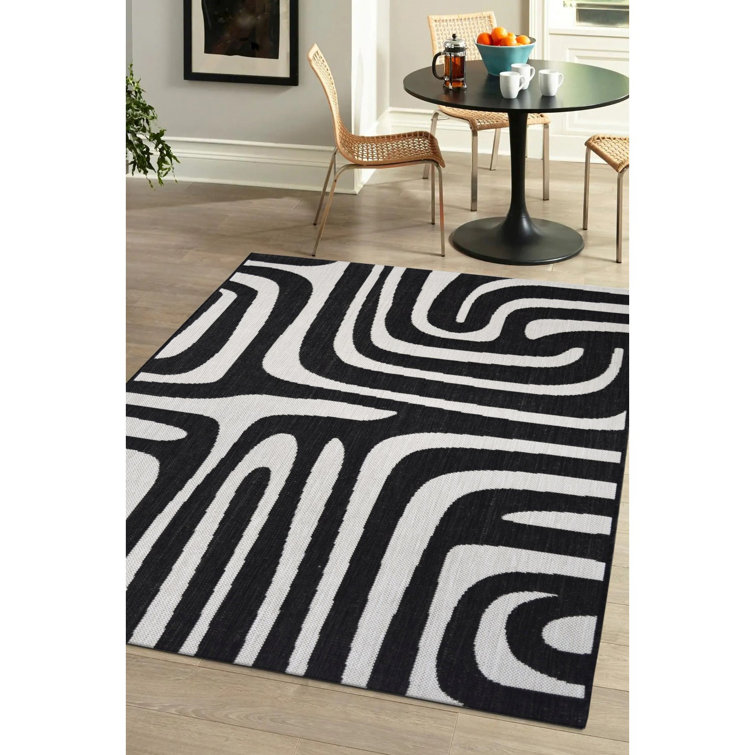 Metro Lane Depander Abstract Shag Indoor / Outdoor Area Rug | Wayfair.co.uk
