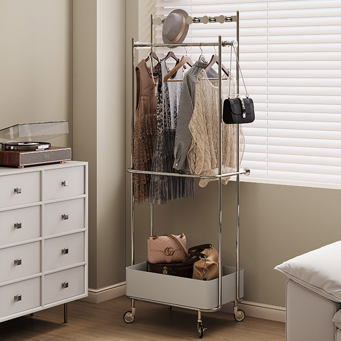 Rebrilliant Stainless Steel Coat Rack Saddle Leather | Wayfair