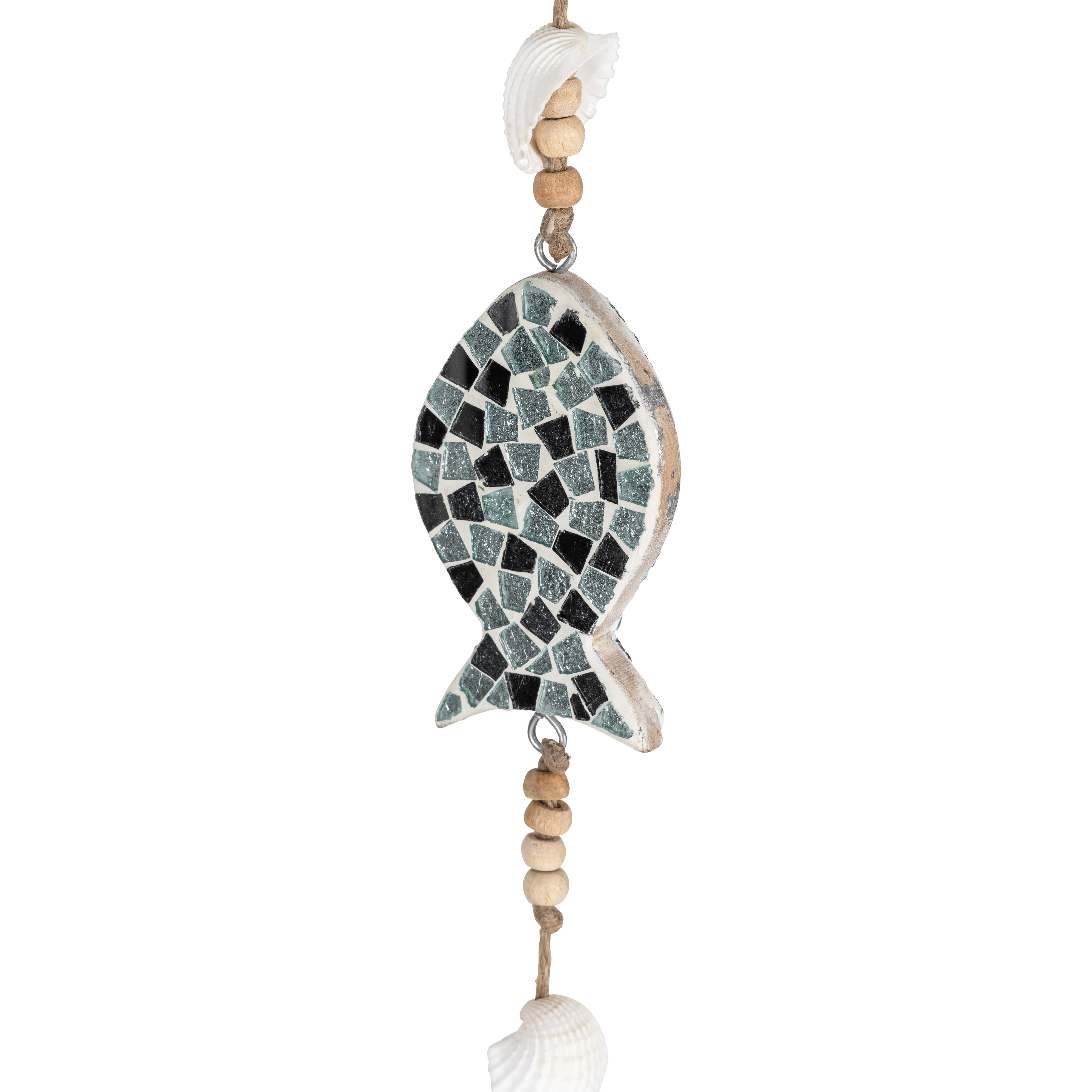 Highland Dunes 40" Hanging Glass Fish Decorative Beads - 3" x 1" x 40 ...
