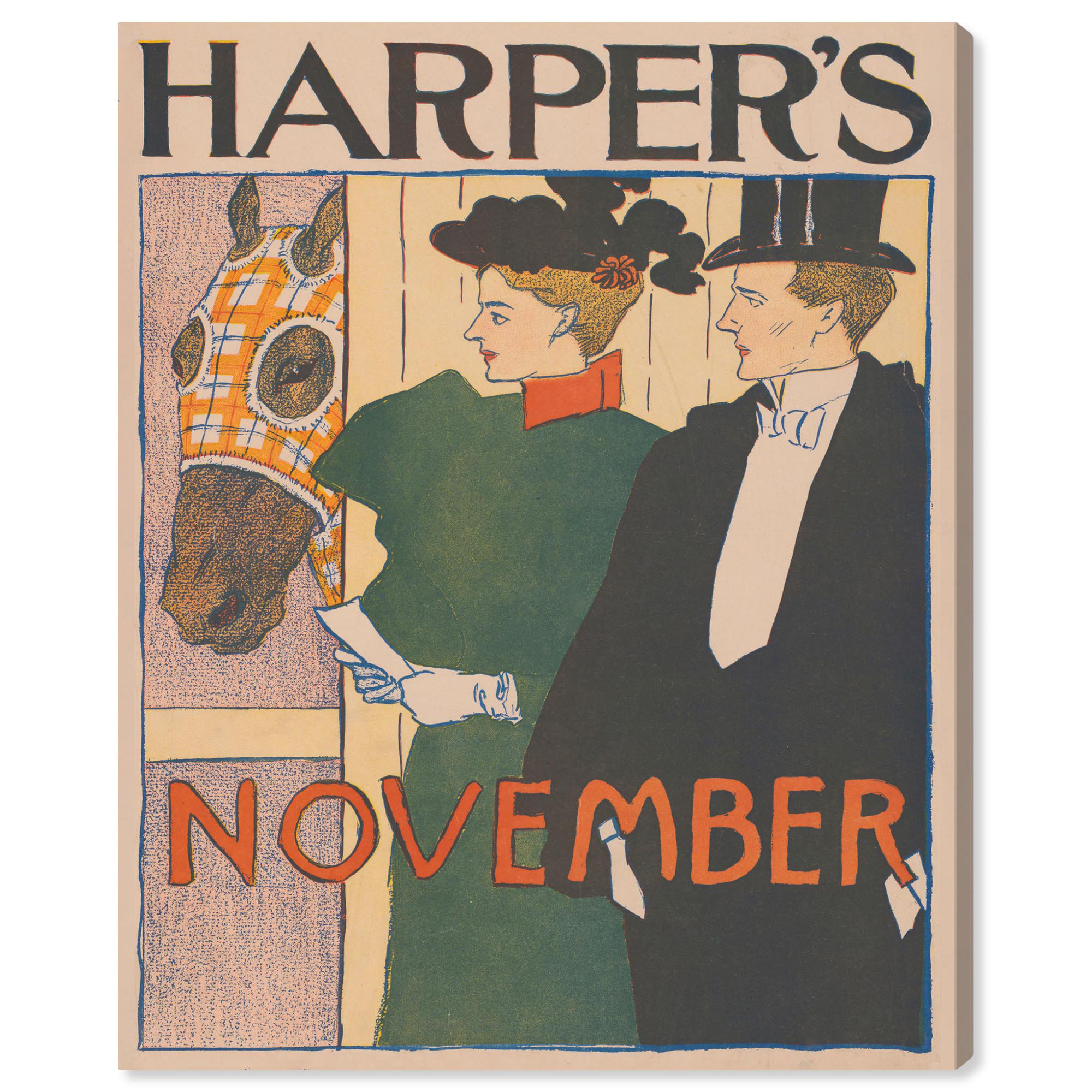 Art Remedy Harpers November 1895 Canvas Vintage Posters by Art Remedy ...
