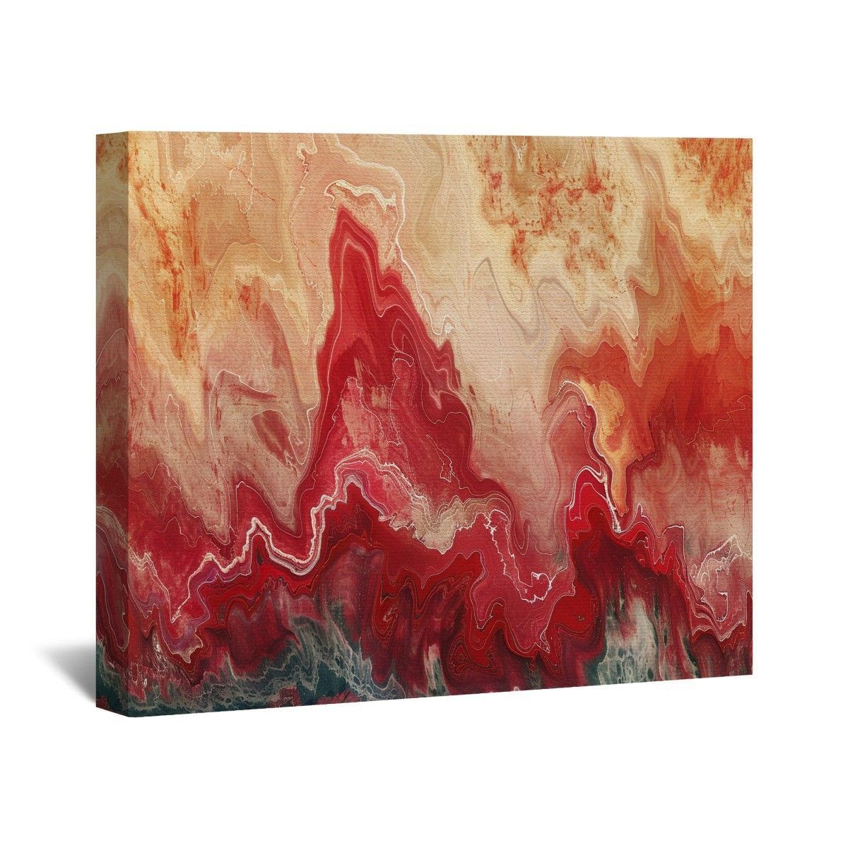 Ivy Bronx Abstract Waves Canvas Wrap - Abstract Wall Decor | Wayfair