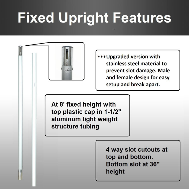 VIP Crowd Control 8’ H x 10’ W Step & Repeat Pipe & Drape Set Framework ...
