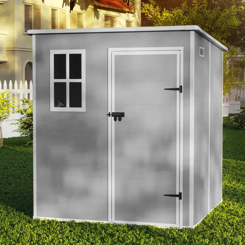Hermes 6’ × 6‘ Outdoor Resin Storage Shed With Floor | Wayfair