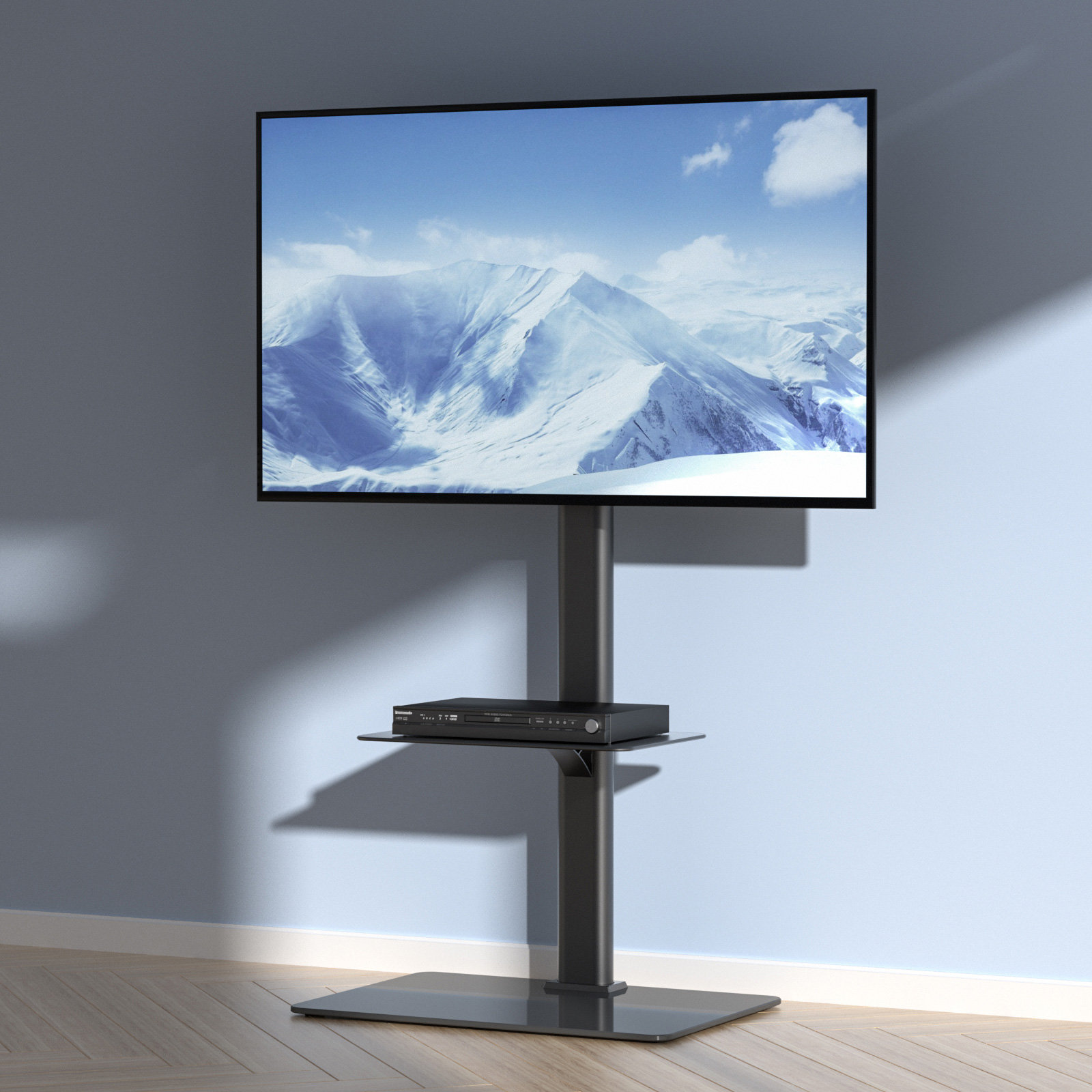 Rebrilliant TV Stand Mount, Swivel Tall TV Stand For 32-65 Inch Tvs ...