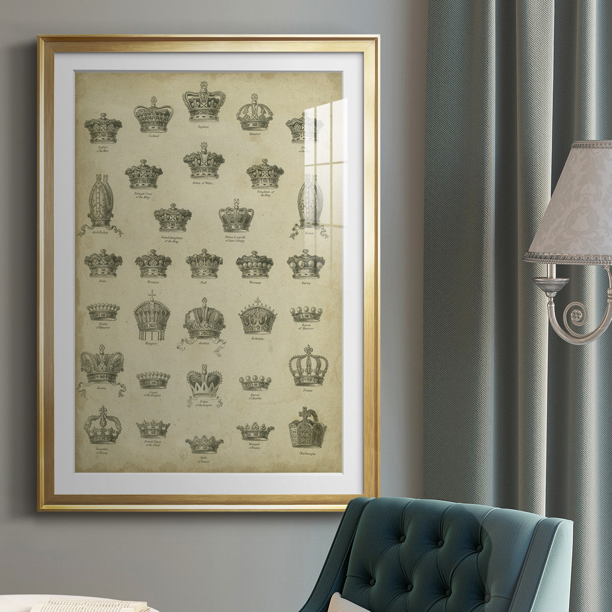 World Menagerie Heraldic Crowns & Coronets V - Single Picture Frame ...