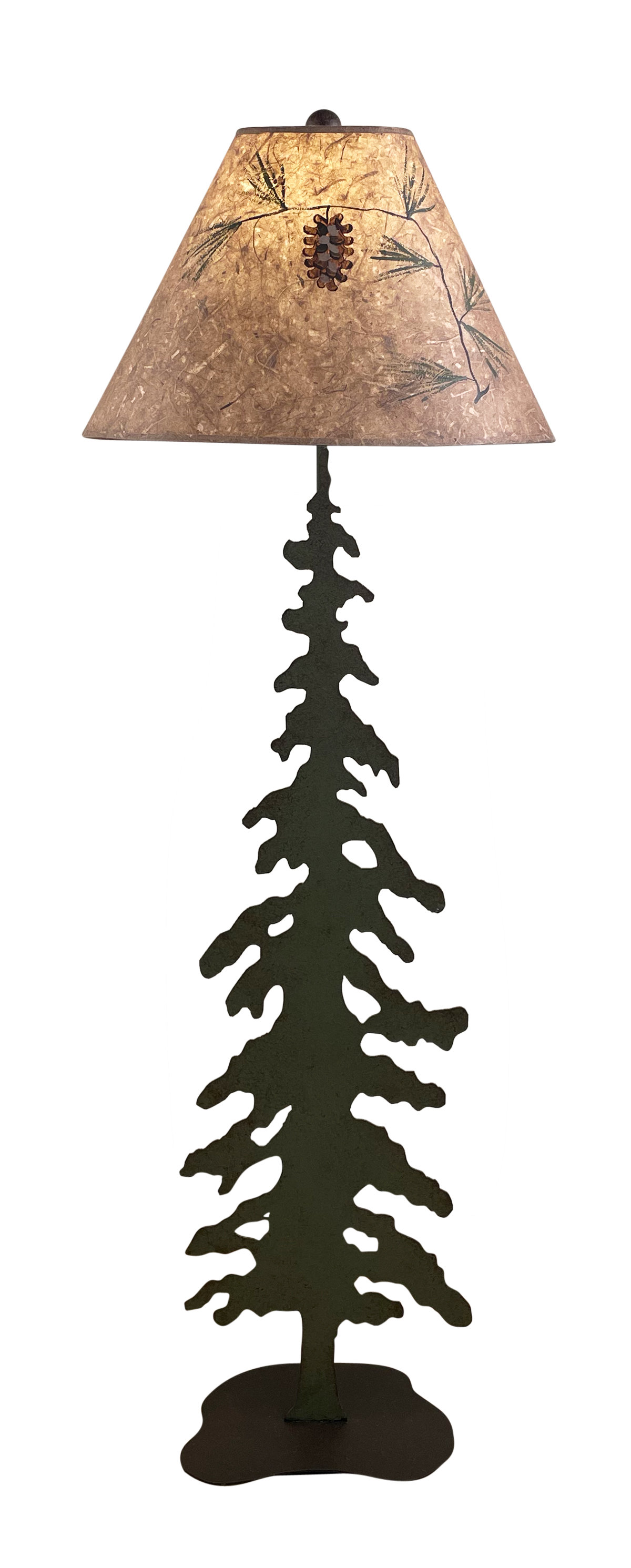Loon Peak® Rugged Pine Iron Pine Tree Floor Lamp | Wayfair