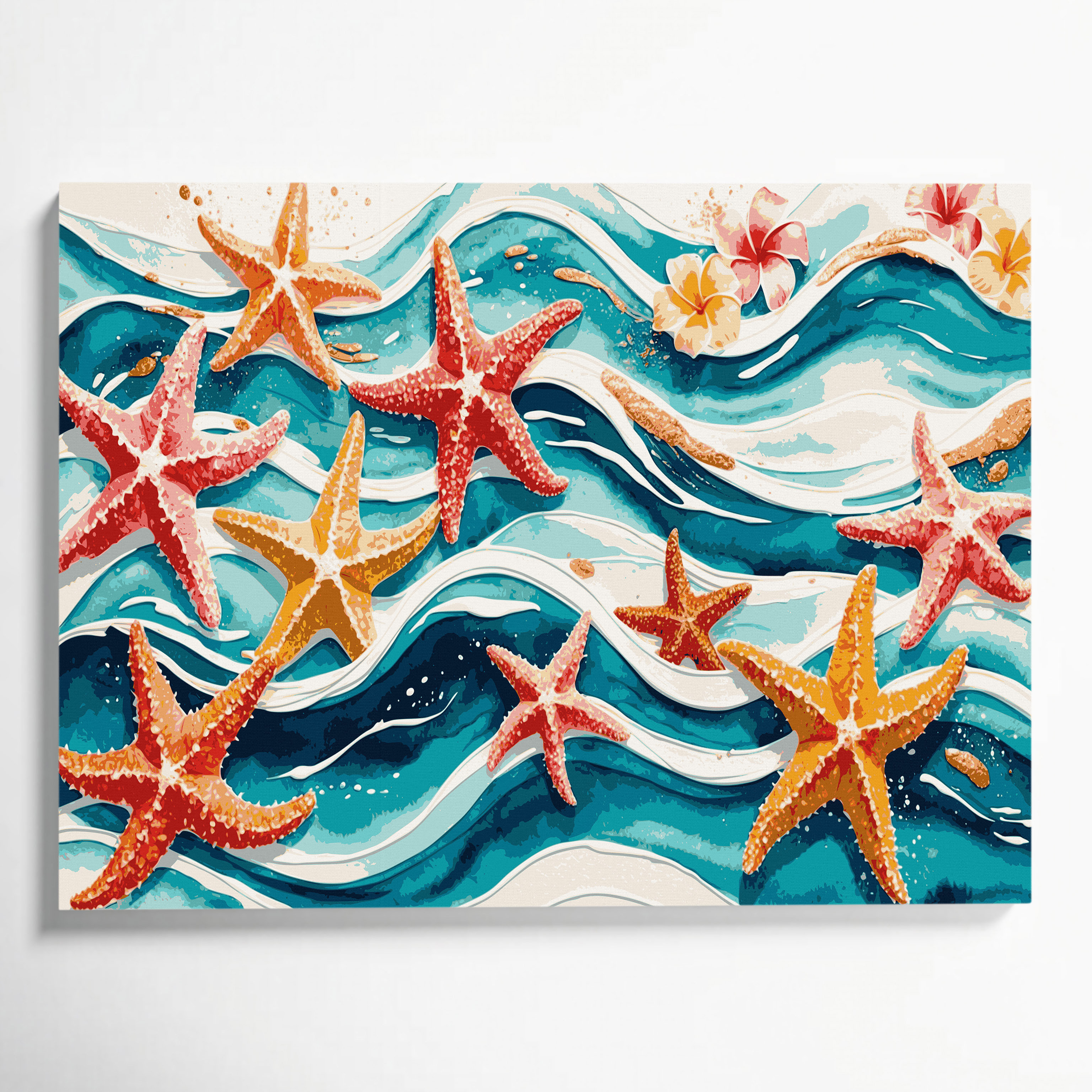 Bay Isle Home™ Hawaiian Starfish Beige Canvas Wall Art | Wayfair