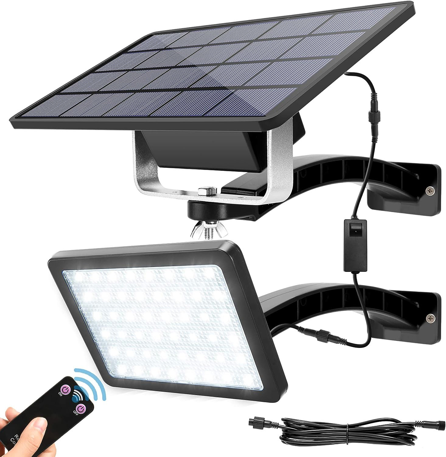 Arlmont & Co. Naryia Dusk to Dawn Solar Lights Remote Control 1000 ...