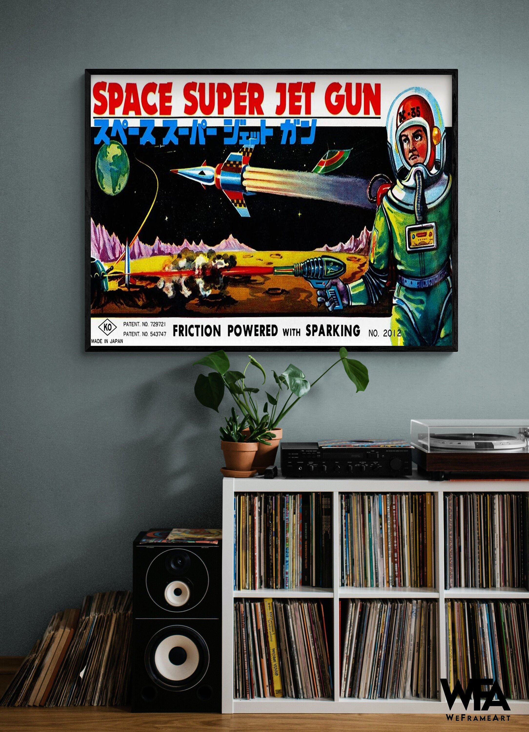 WeFrameArt Spaceship Astronaut Outter Space Retro Poster Teen Son ...