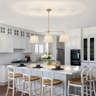 Latitude Run® 3-light Modern Linear Linen Drum Pendant & Reviews | Wayfair