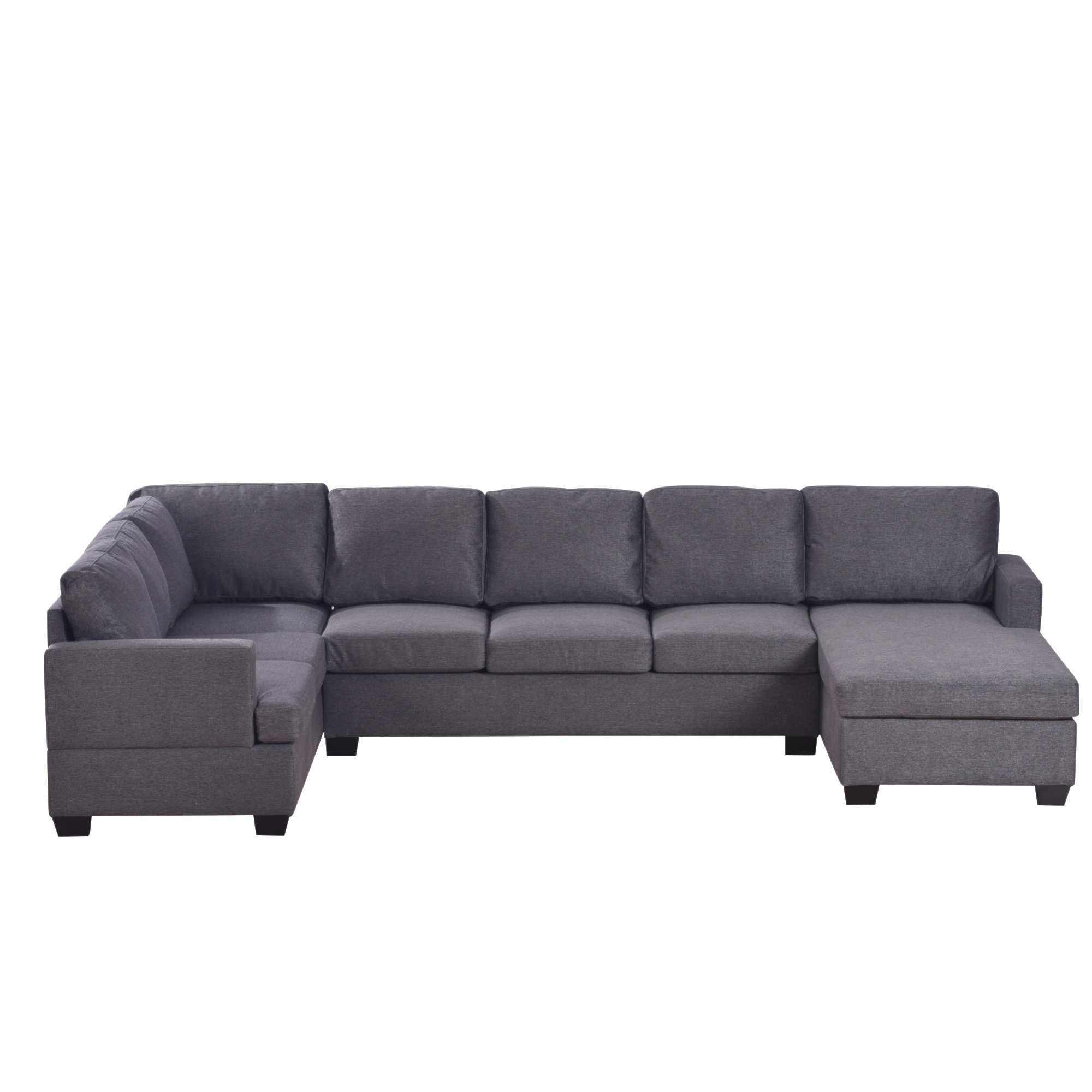 Latitude Run® Modern Large Upholstered U-Shape Sectional Sofa, Extra ...