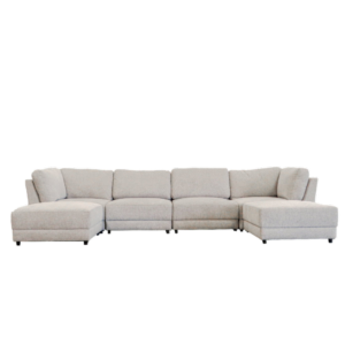 Hokku Designs Modern Sofa Summit Modular Sectional 6 Seat Configuration ...